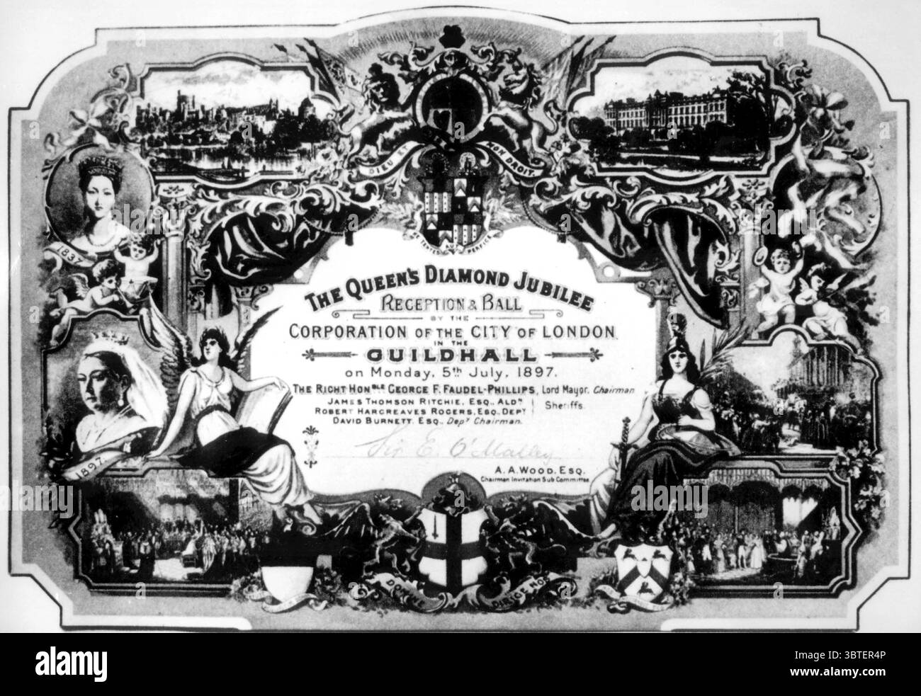Diamond Jubilee 1897. invitation to the Diamond Jubilee Ball at the ...