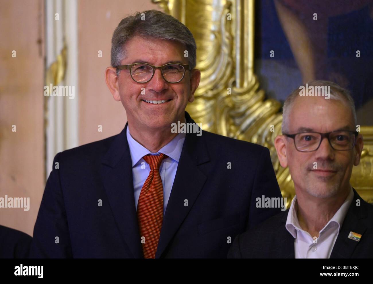 15 July 2025, Brandenburg, Potsdam: Wolfram Weimer (l, non-party ...