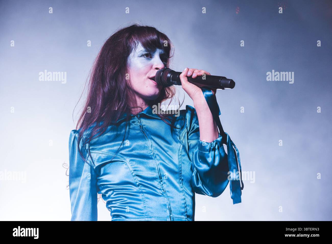 Roskilde, Denmark. 04th, July 2025. The American pop duo Magdalena Bay ...