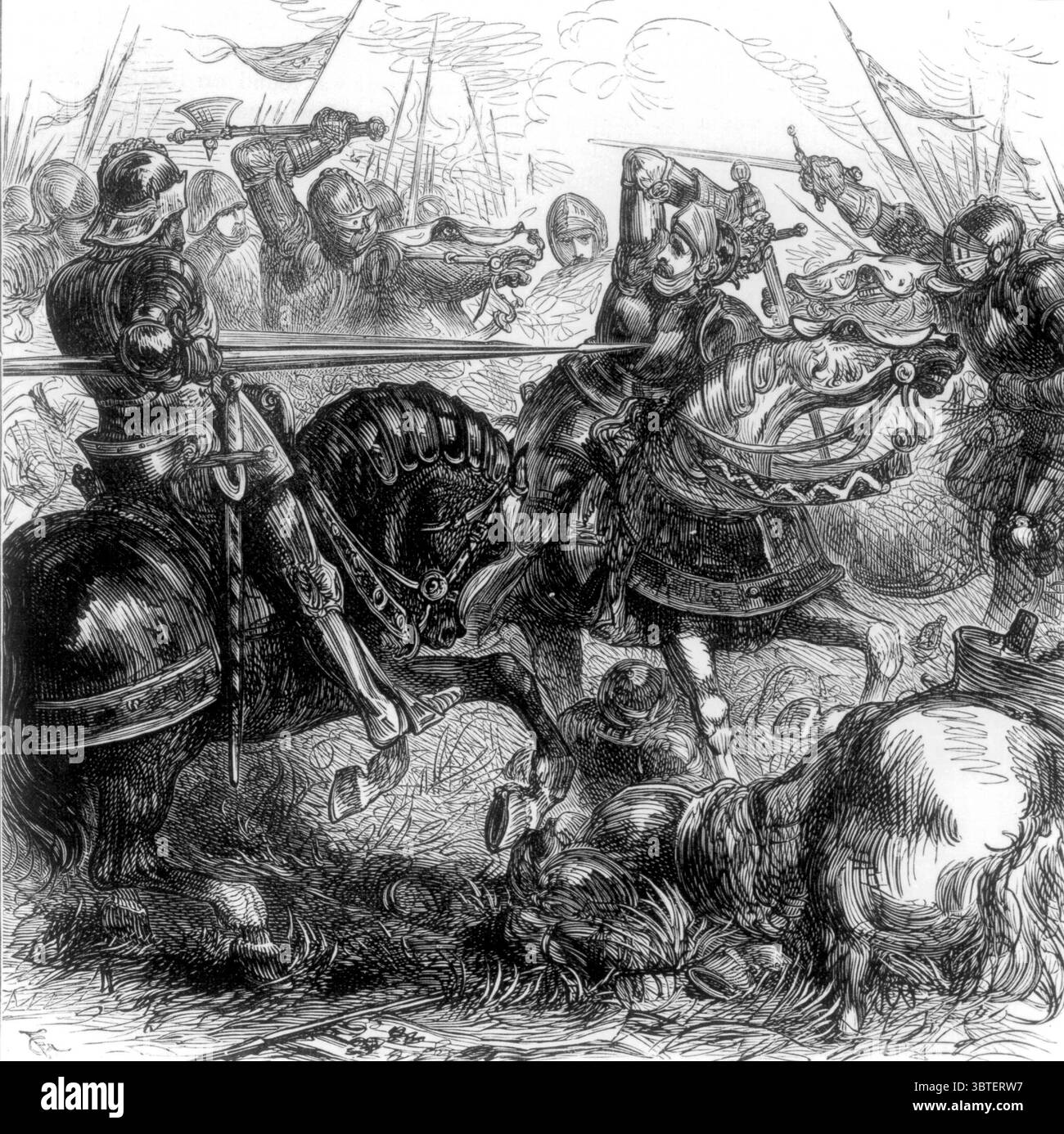 Richard III at the Battle of Bosworth Stock Photo - Alamy