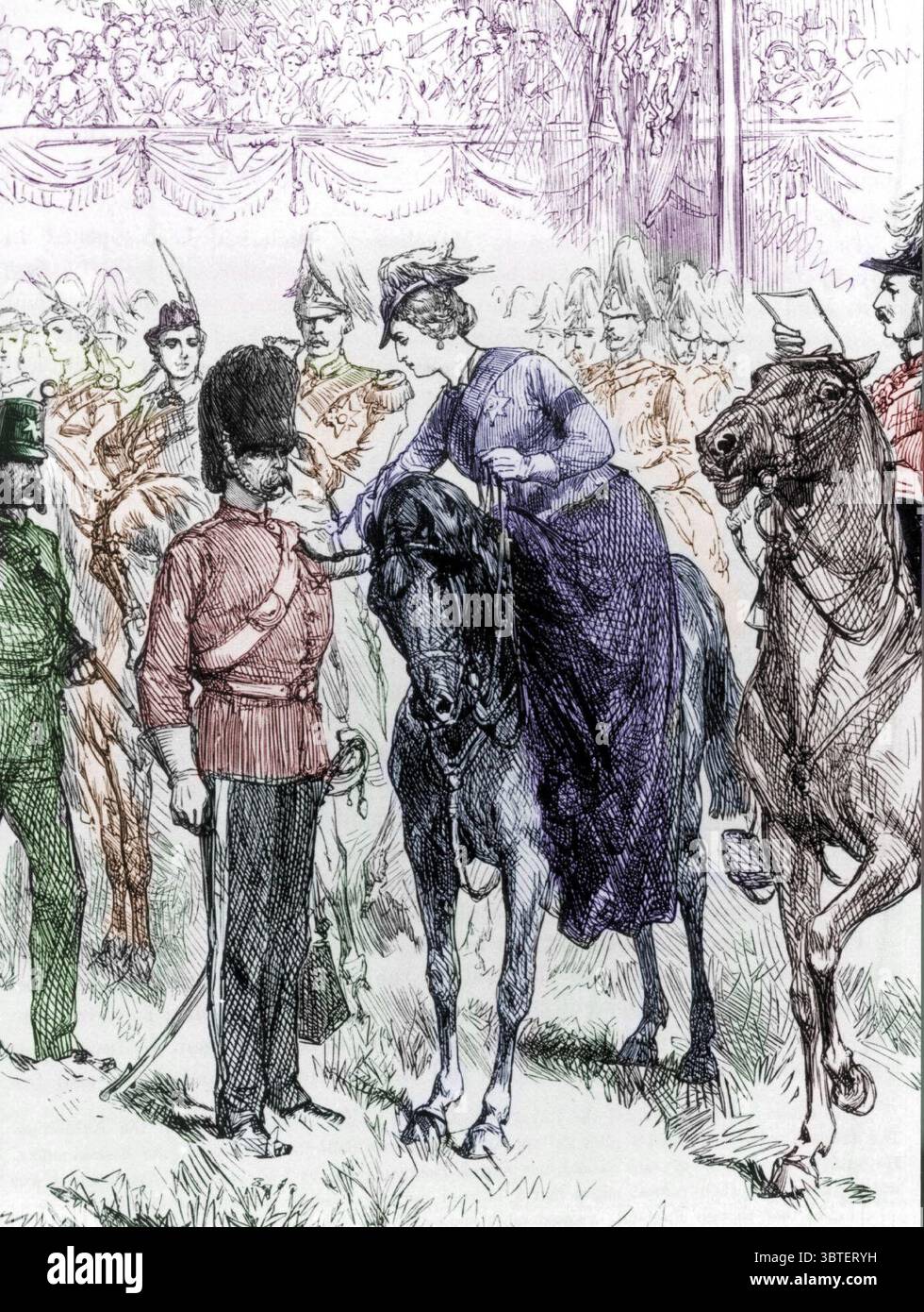 Queen Victoria distributing Victoria Crosses in 1857 Stock Photo - Alamy