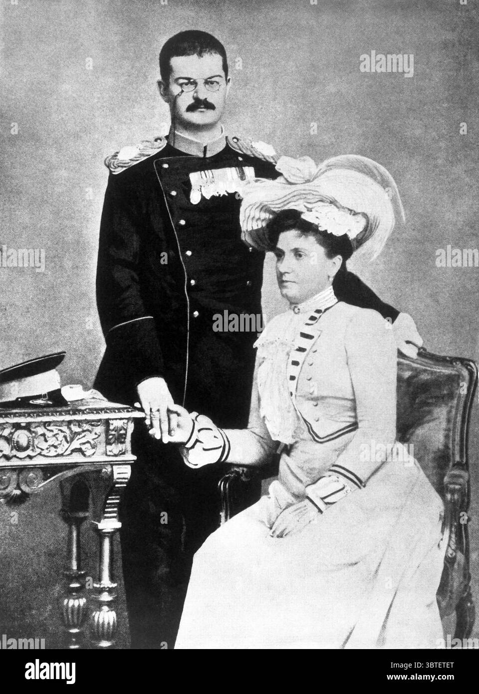 Portrait of King Alexander and Queen Draga , Serbian Royal Family 1903 ...