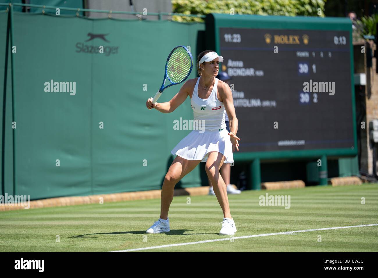 LONDON, ENGLAND - JUNE 30: Anna Bondar of Hungary during Wimbledon 2025 ...