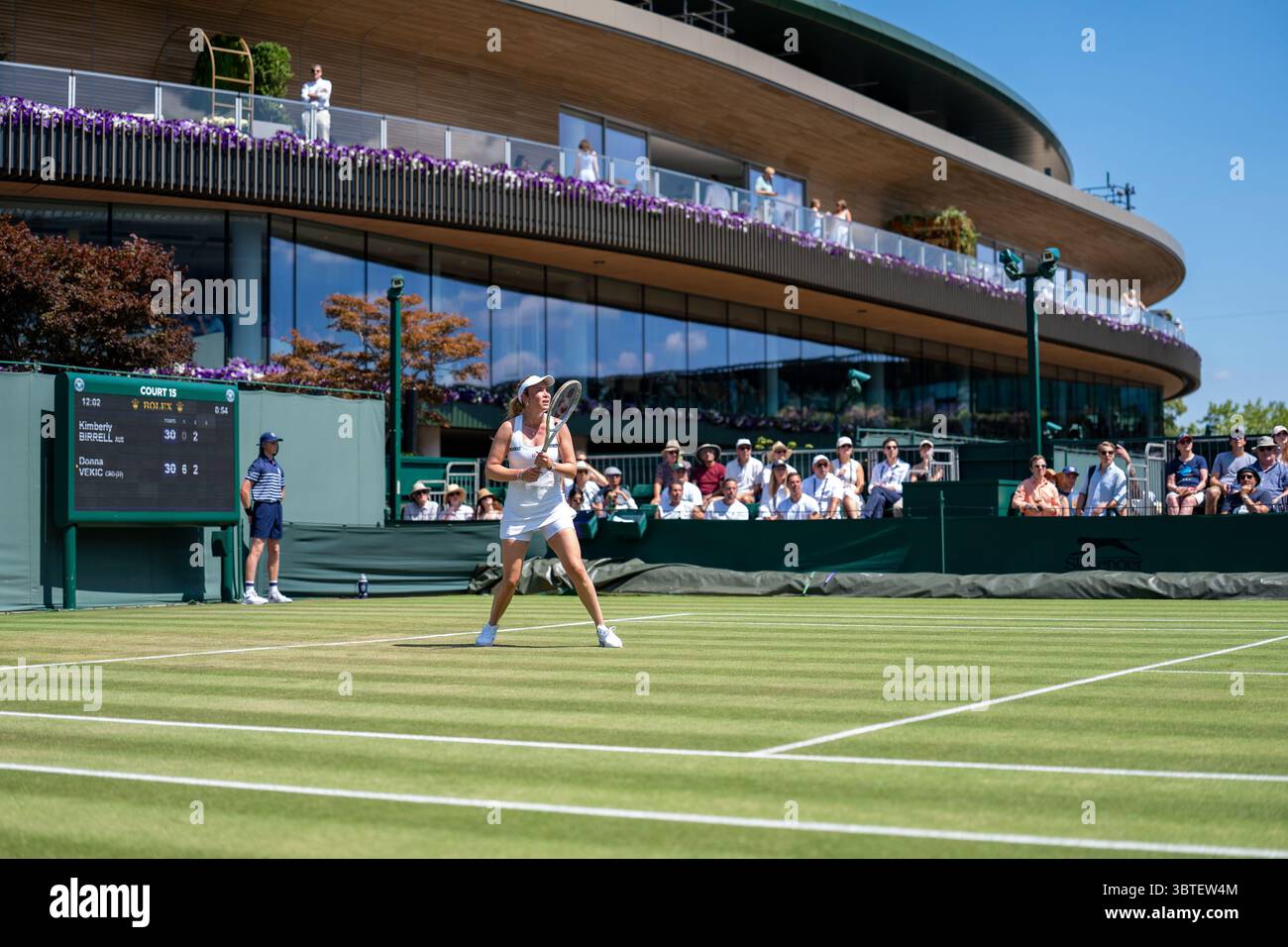LONDON, ENGLAND - JUNE 30: Donna Vekic of Croatia during Wimbledon 2025 ...