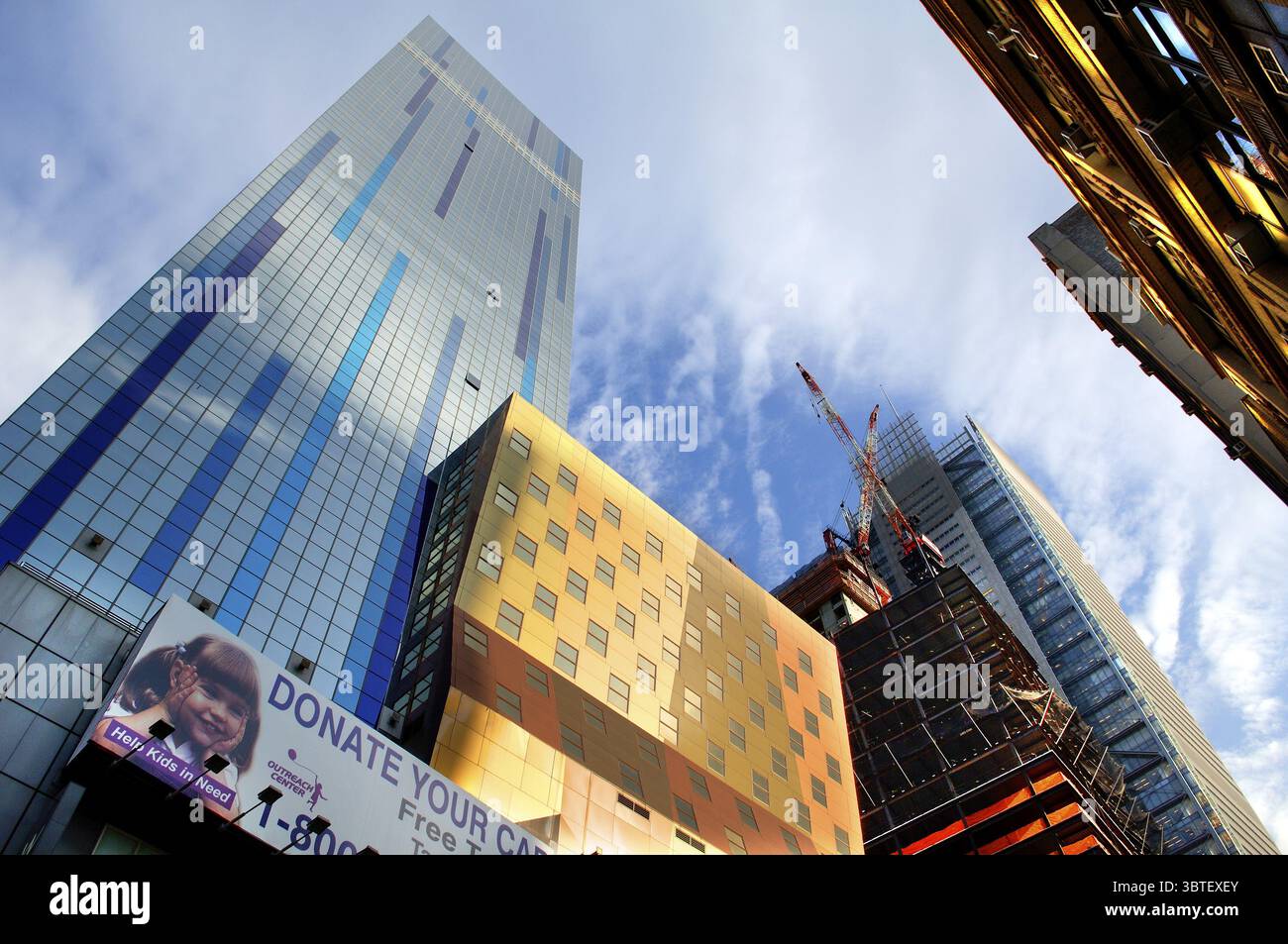 Skyscraper with construction site, New York City, USA Stock Photo - Alamy