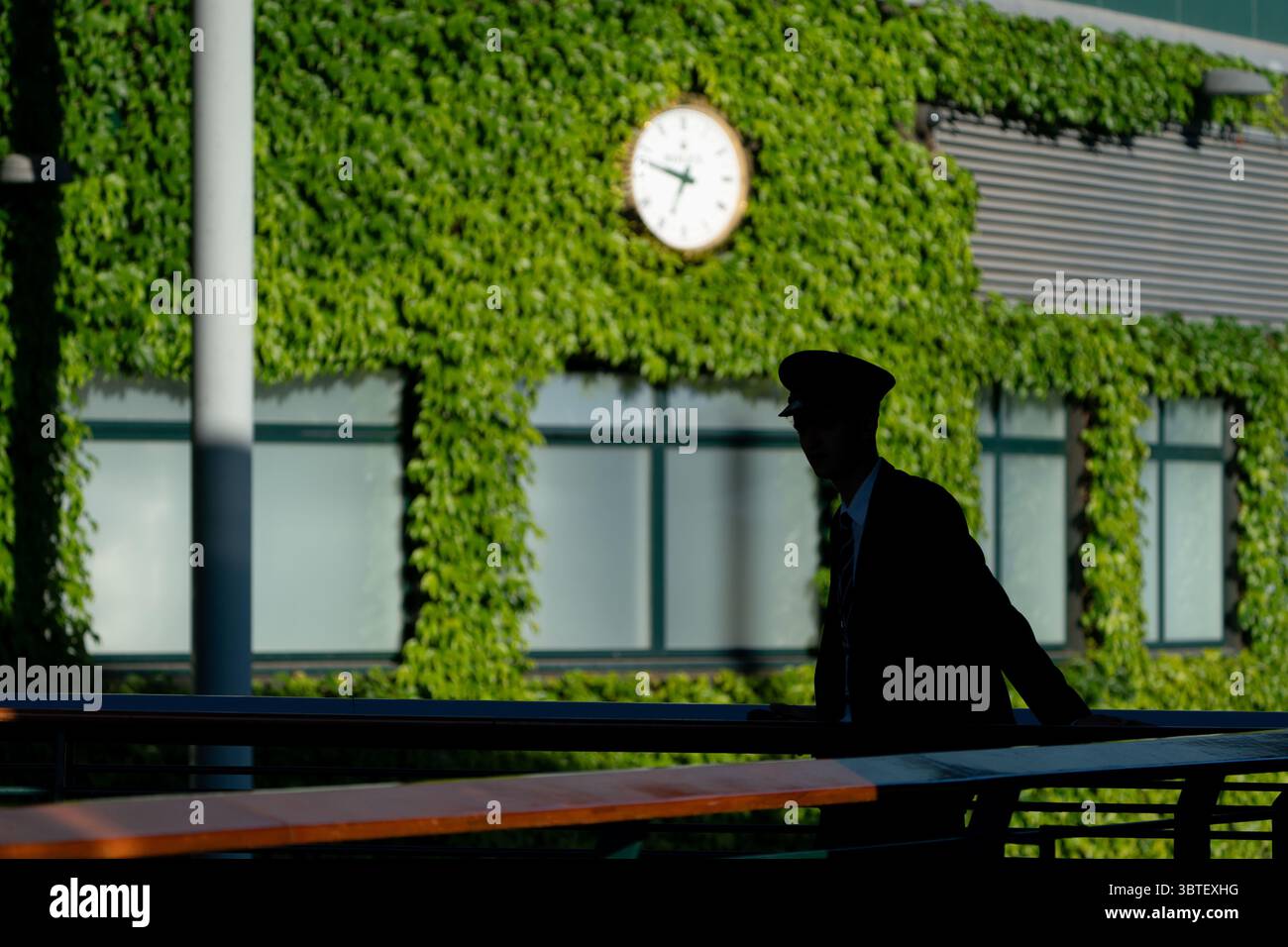 LONDON, ENGLAND - JULY 2: Silhouet of honary stewards and the Rolex ...