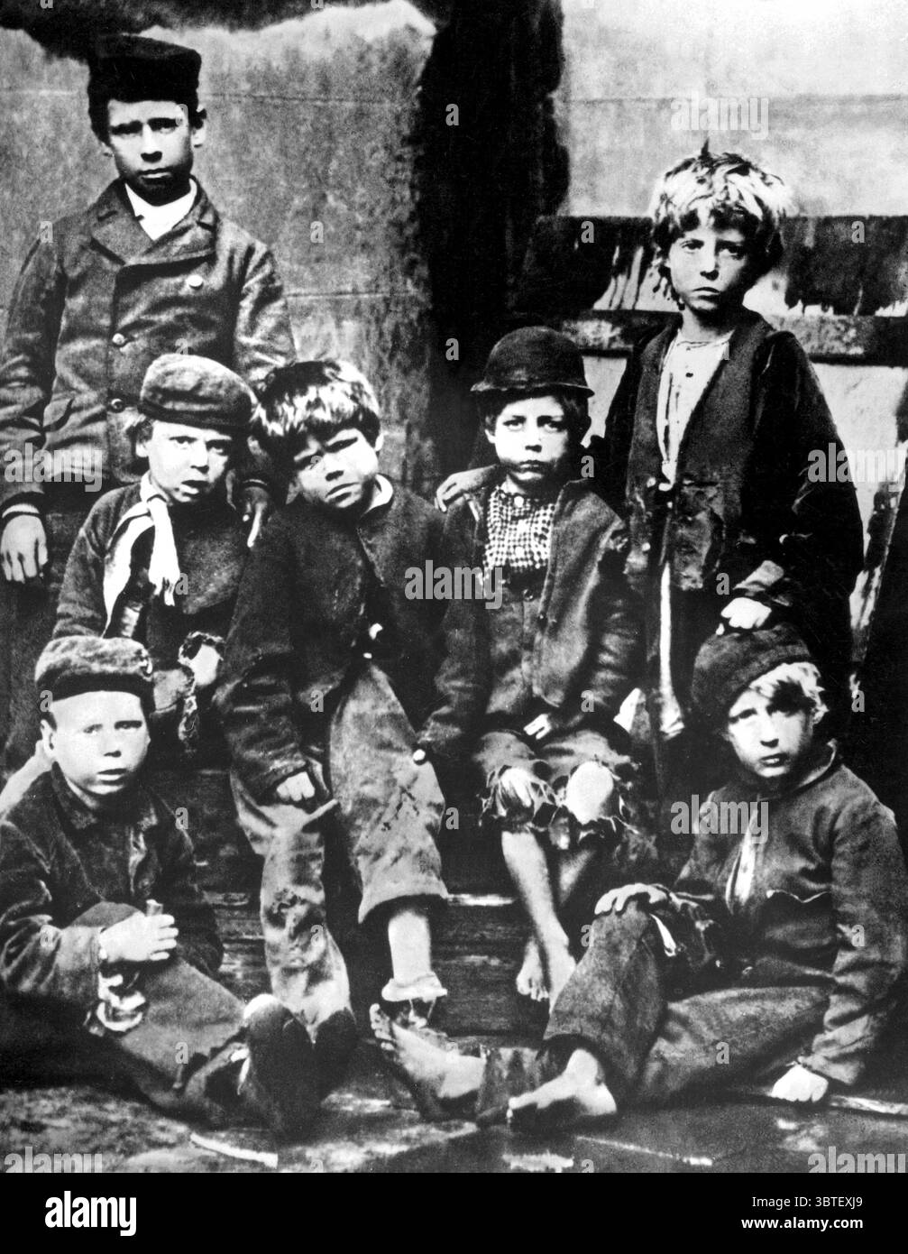 Children of Victorian Britain. Homeless boys on admission to Dr ...