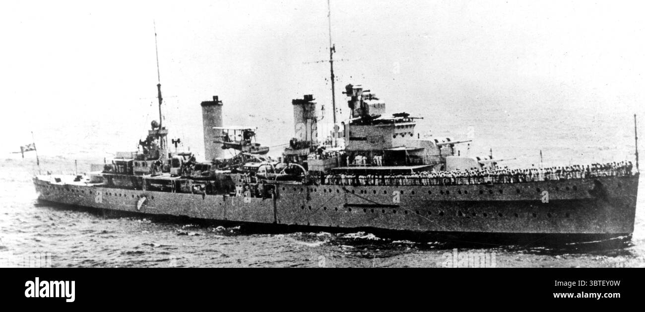 The cruiser HMAS Sydney a ship of 6830 tons carried a normal complement ...