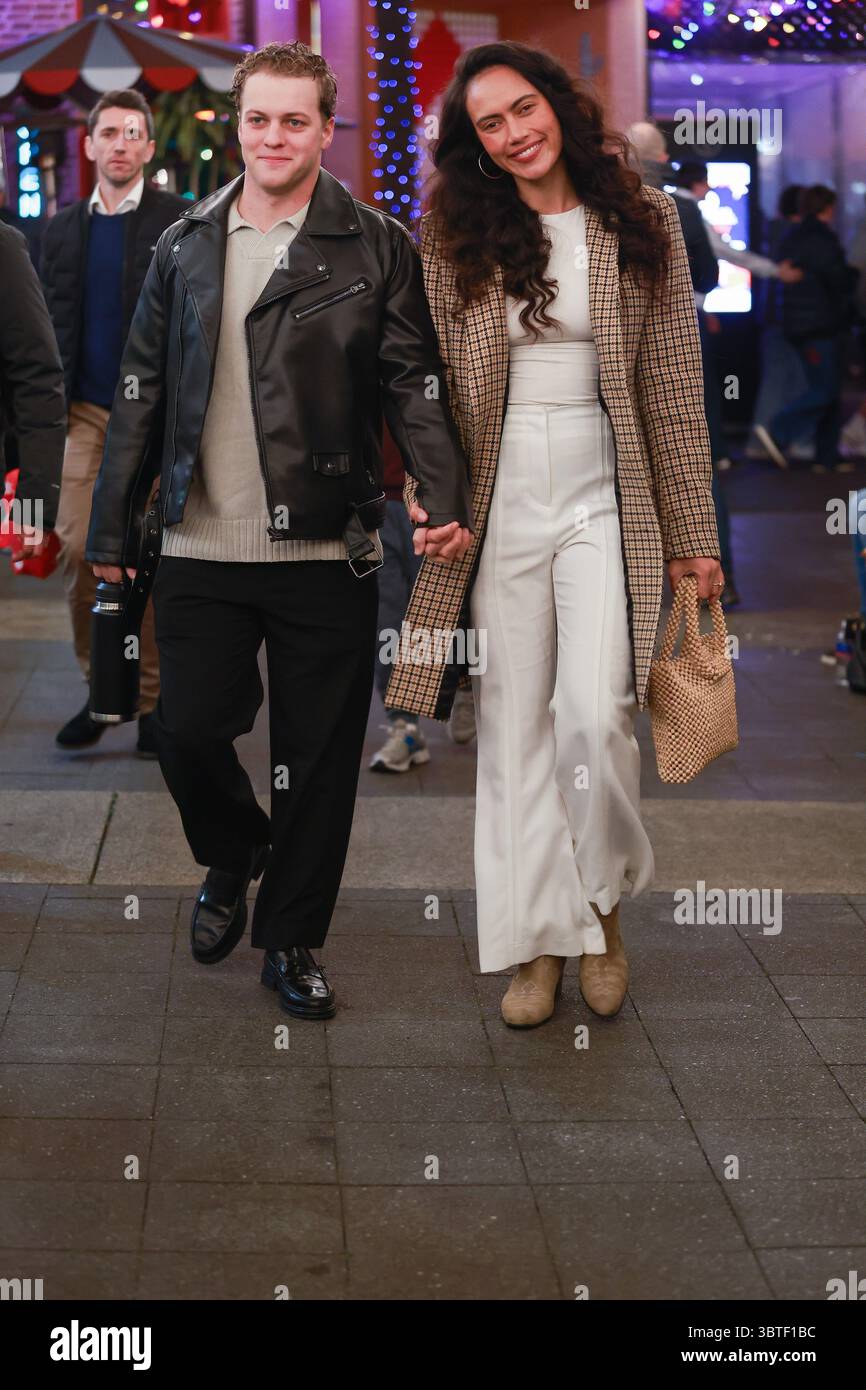 Lachlan Dearing, Angelina Thomson attend the Sydney premiere of ...