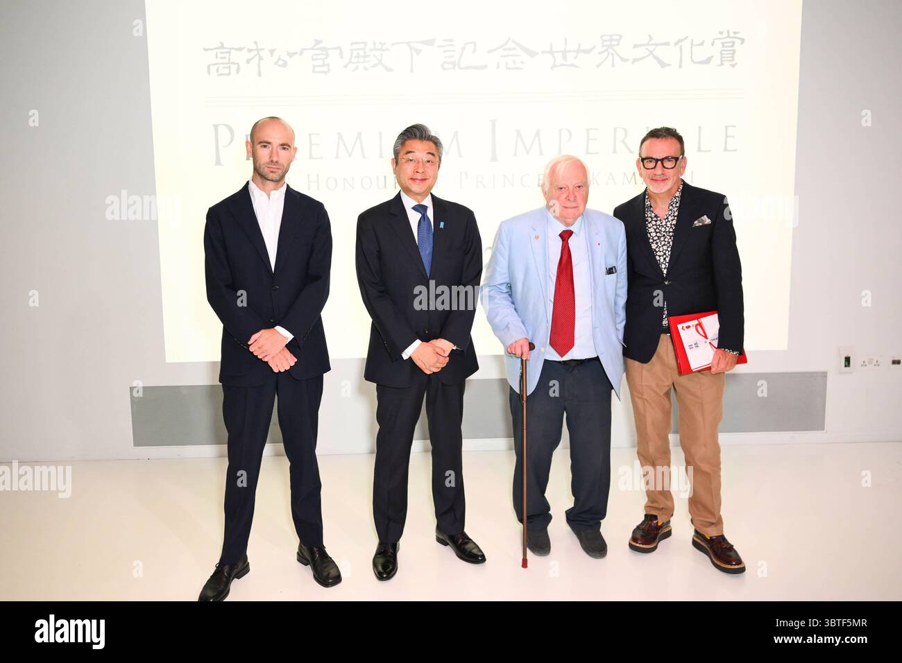 EDITORIAL USE ONLY Sam Thorne, Lord Chris Patten of Barnes, Ambassador ...