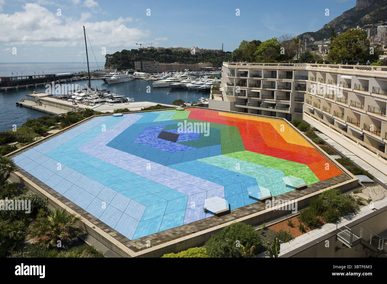 Roof of the auditorium, mosaic, artist Victor VASARELY, Monte Carlo ...