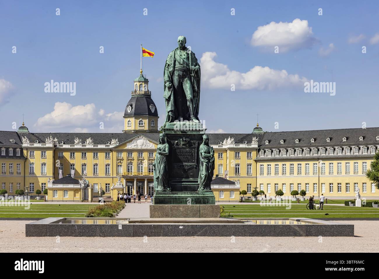 Grand Duke Karl Friedrich Monument. Karlsruhe Palace, former residence ...