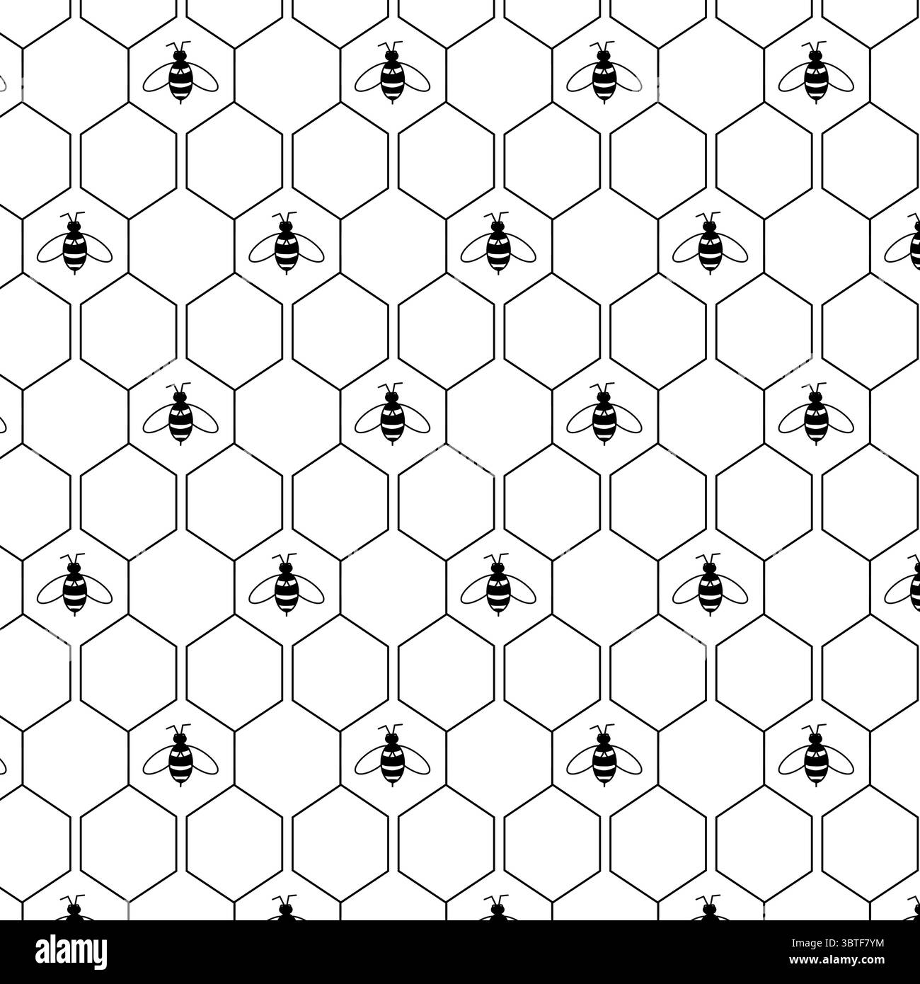 Beautiful seamless yellow hexagon Black and White Stock Photos & Images ...