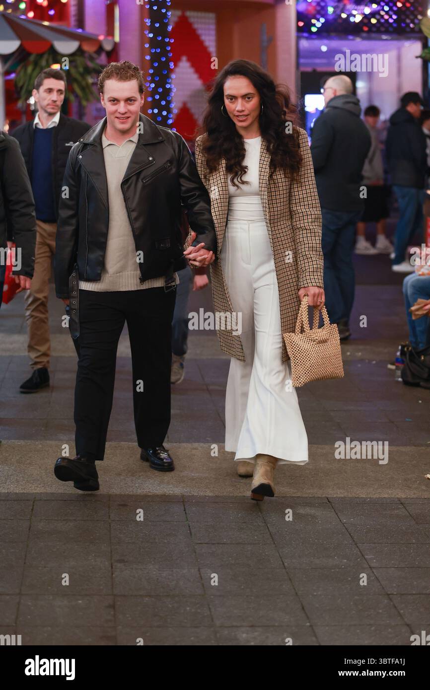 Lachlan Dearing, Angelina Thomson attend the Sydney premiere of ...
