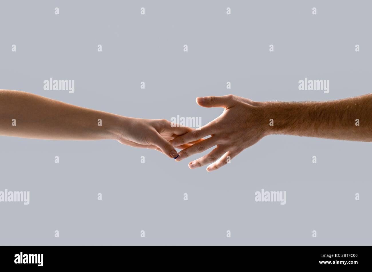 Hands of male and female holding together. Woman and man holding hands ...