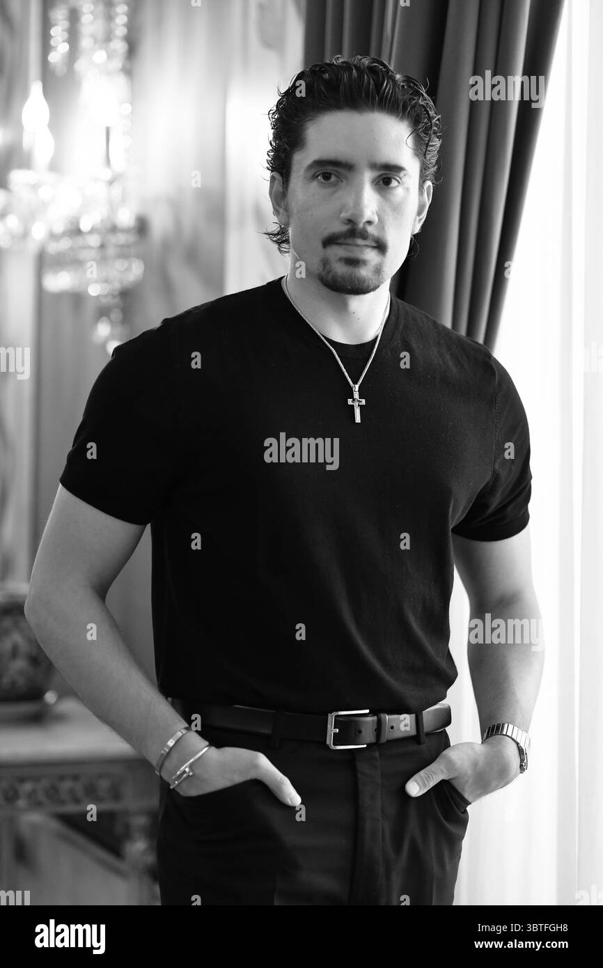 Madrid, Spain. 15th July, 2025. Mexican singer Alex Fernandez poses ...