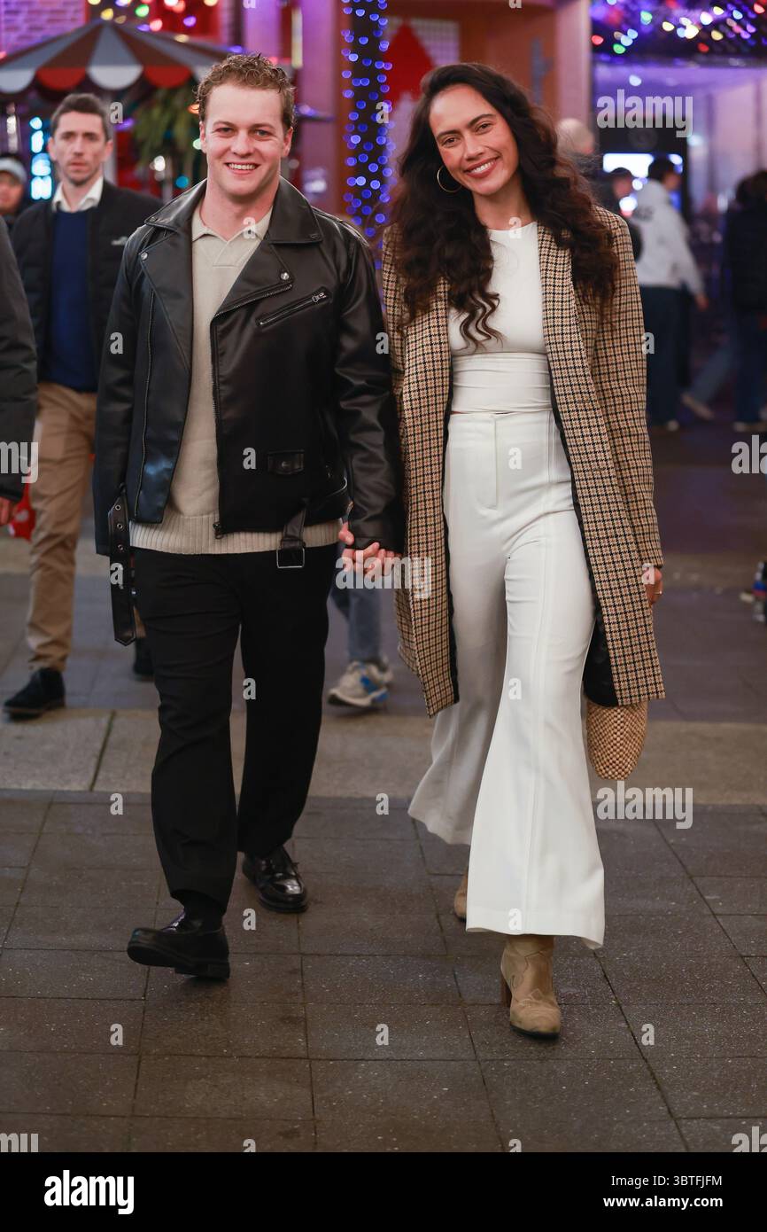 Lachlan Dearing, Angelina Thomson attend the Sydney premiere of ...