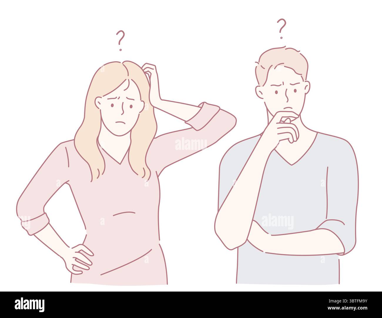 Couple expressing confusion together hi-res stock photography and ...