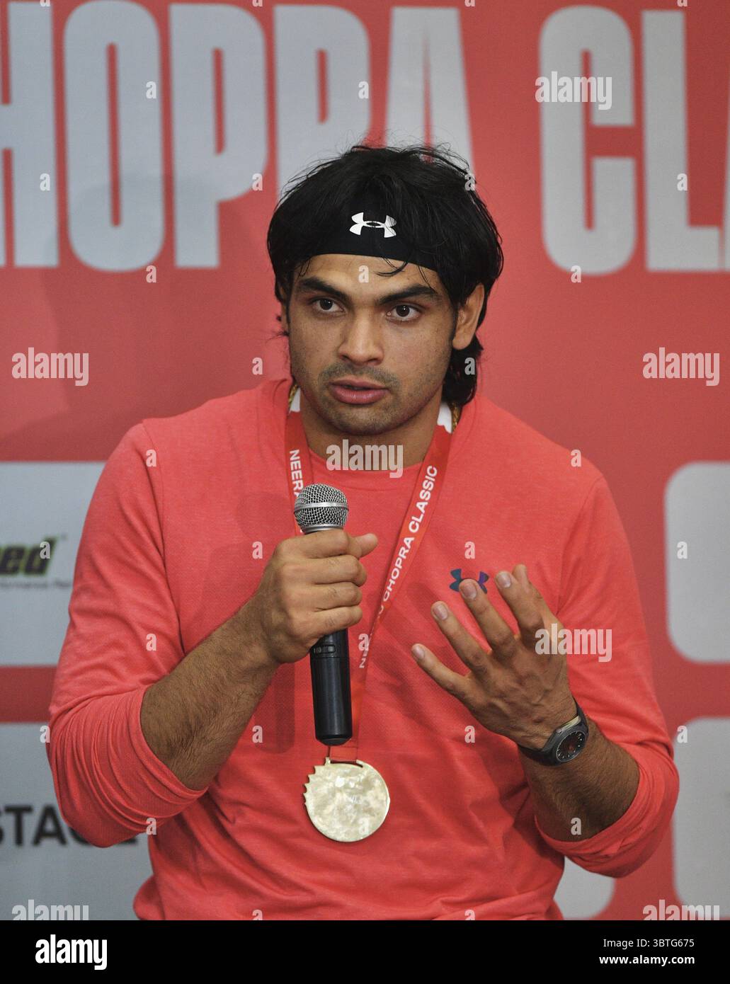 Bengaluru, India. 5th July, 2025. Neeraj Chopra classic 2025 post event press conference by ...