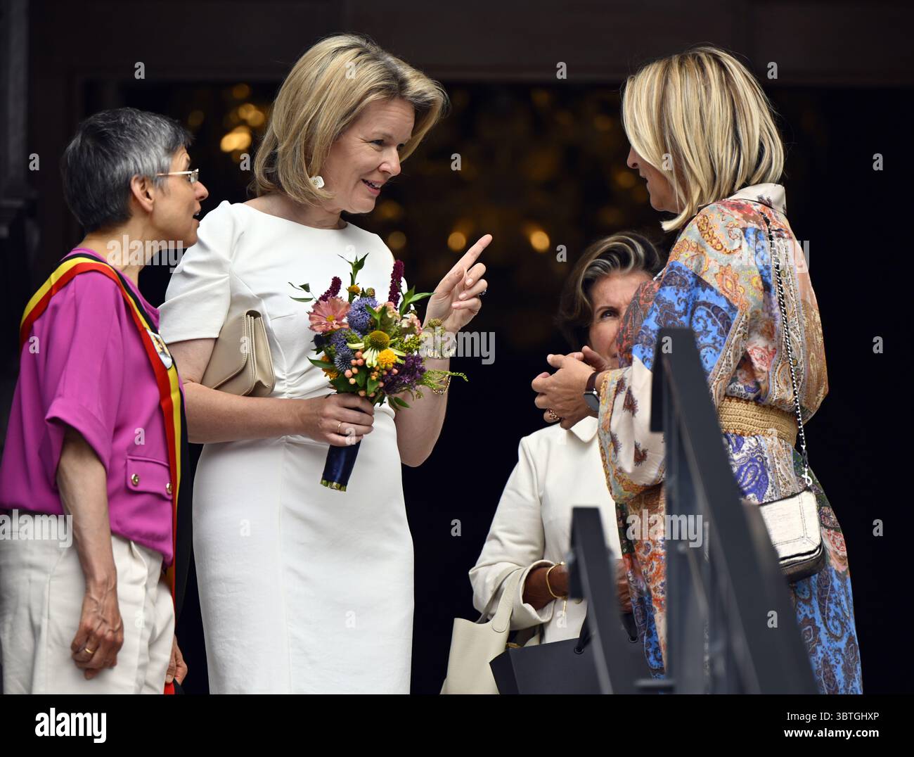 Queen Mathilde of Belgium pictured during a royal visit to the ...