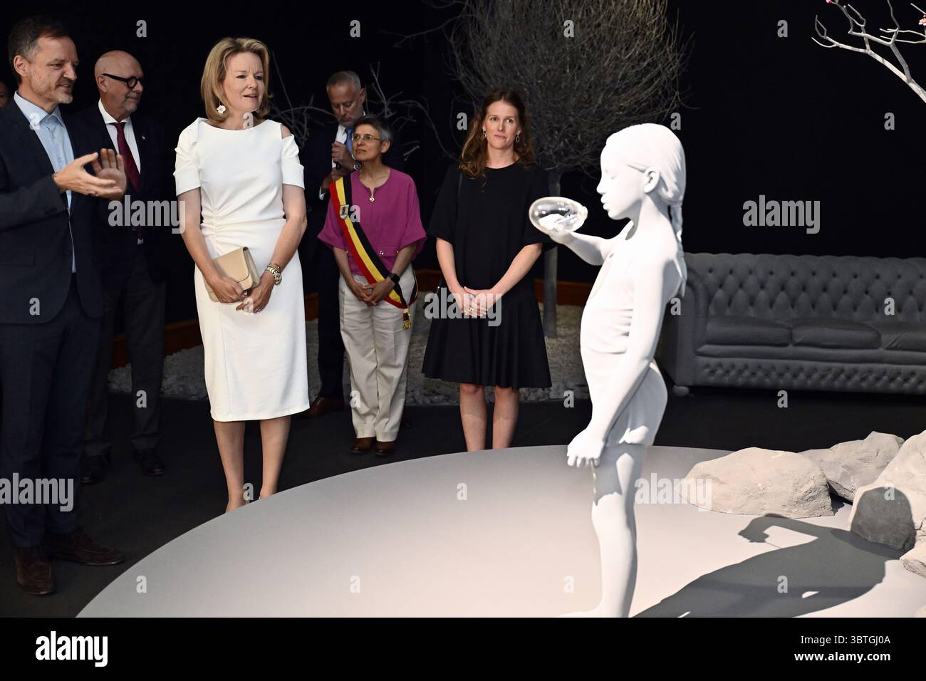 Queen Mathilde of Belgium pictured during a royal visit to the ...