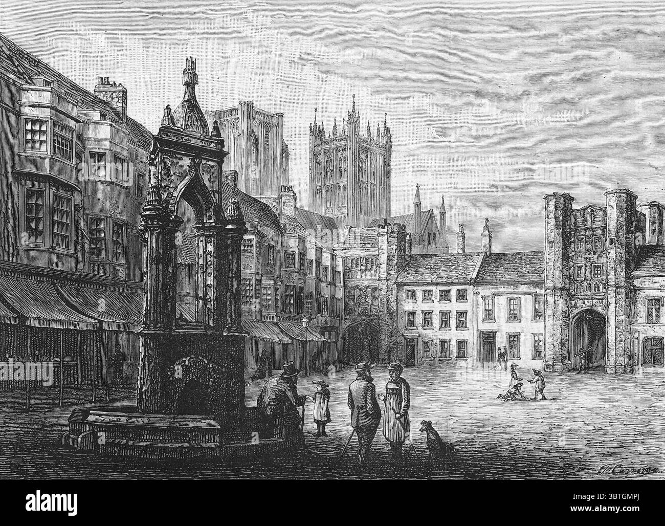 Market wells Black and White Stock Photos & Images - Alamy