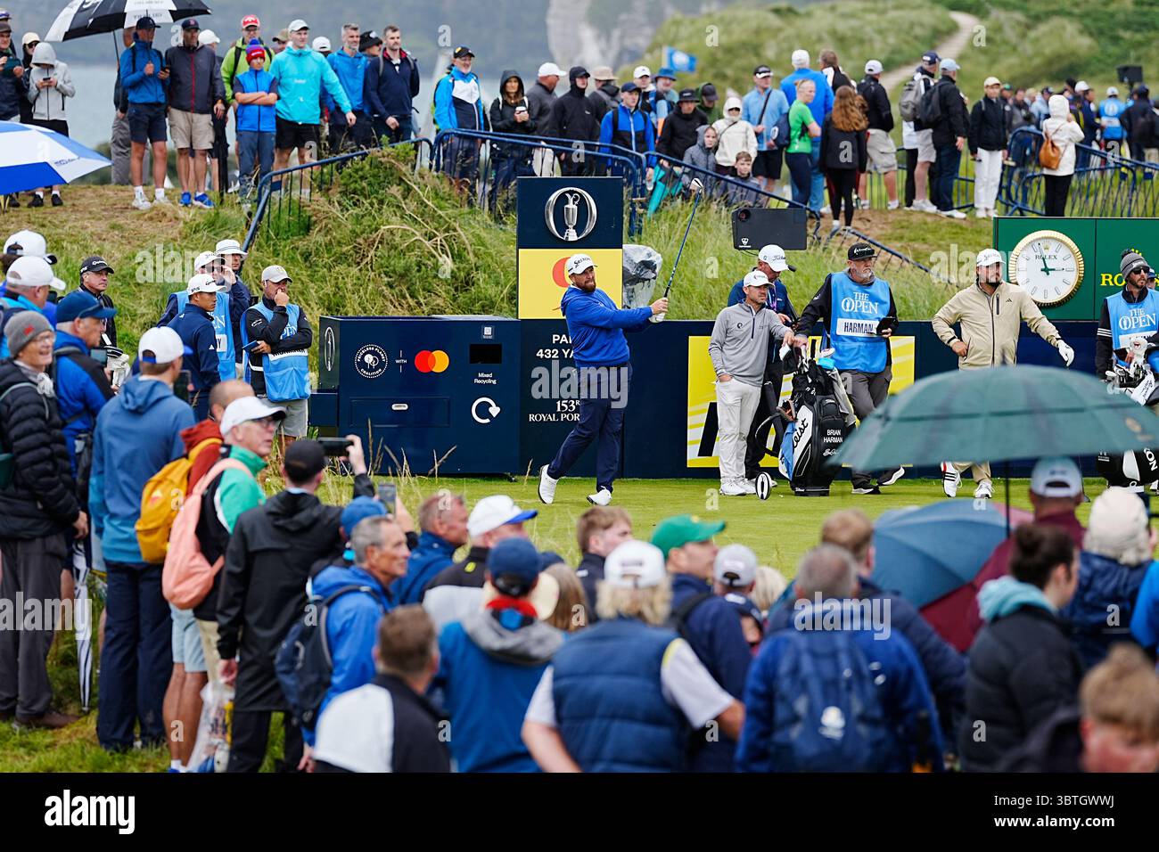 Ireland's Shane Lowry tees off the 9th during the third preview day ...