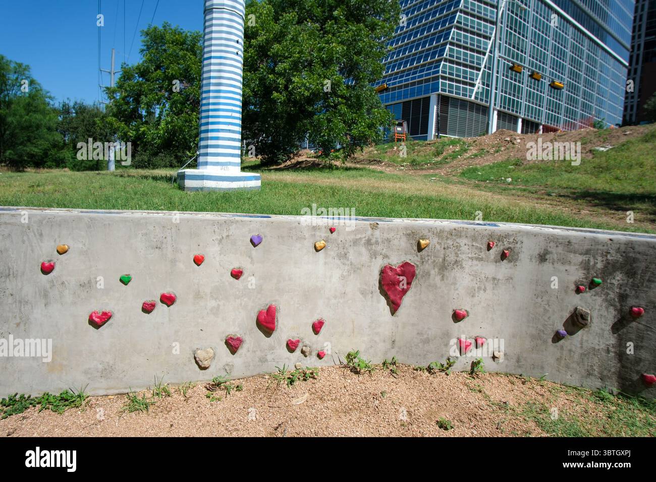27 MAY 2025 - Austin, TX, USA - Mini sculptures on a path around Lady ...