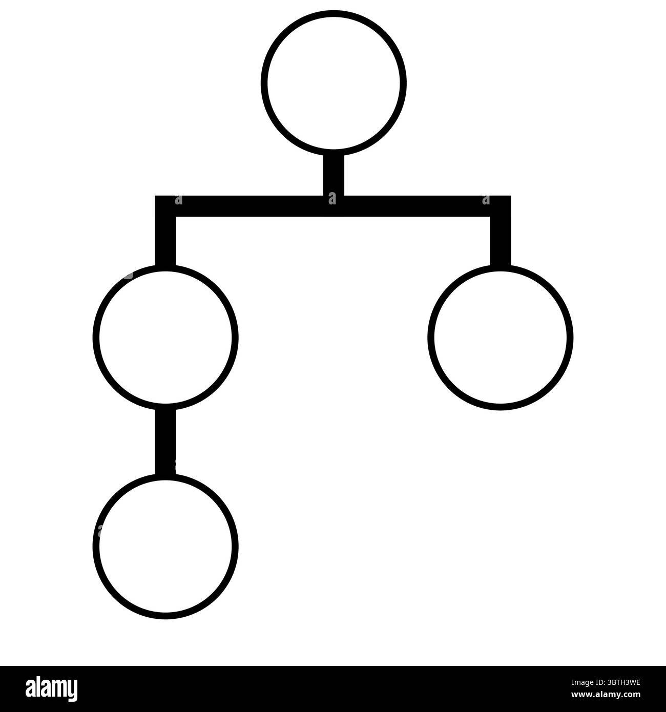 Abstract vector illustration of a hierarchical structure represented by ...