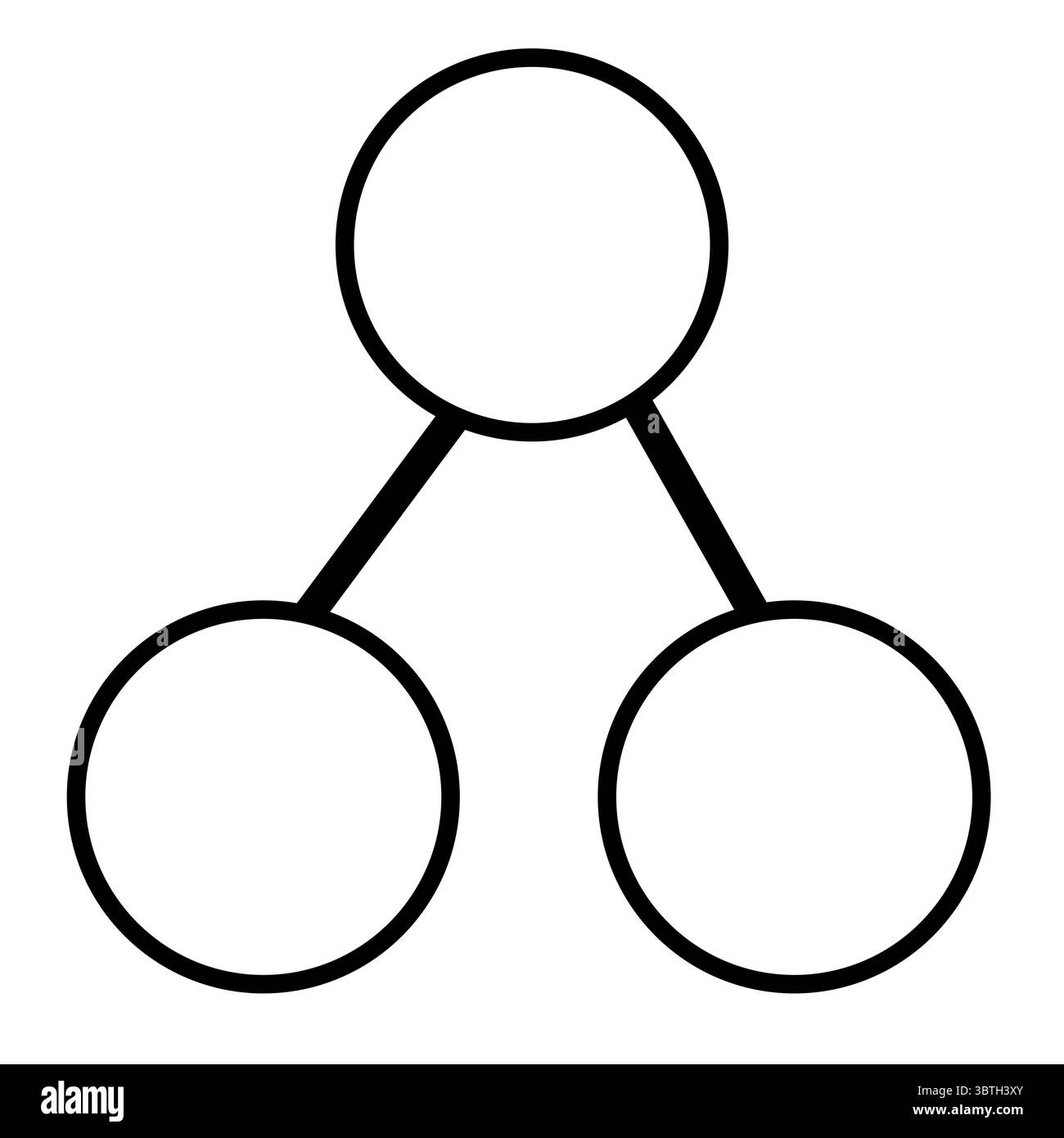 Abstract vector illustration of a minimalist hierarchical structure ...