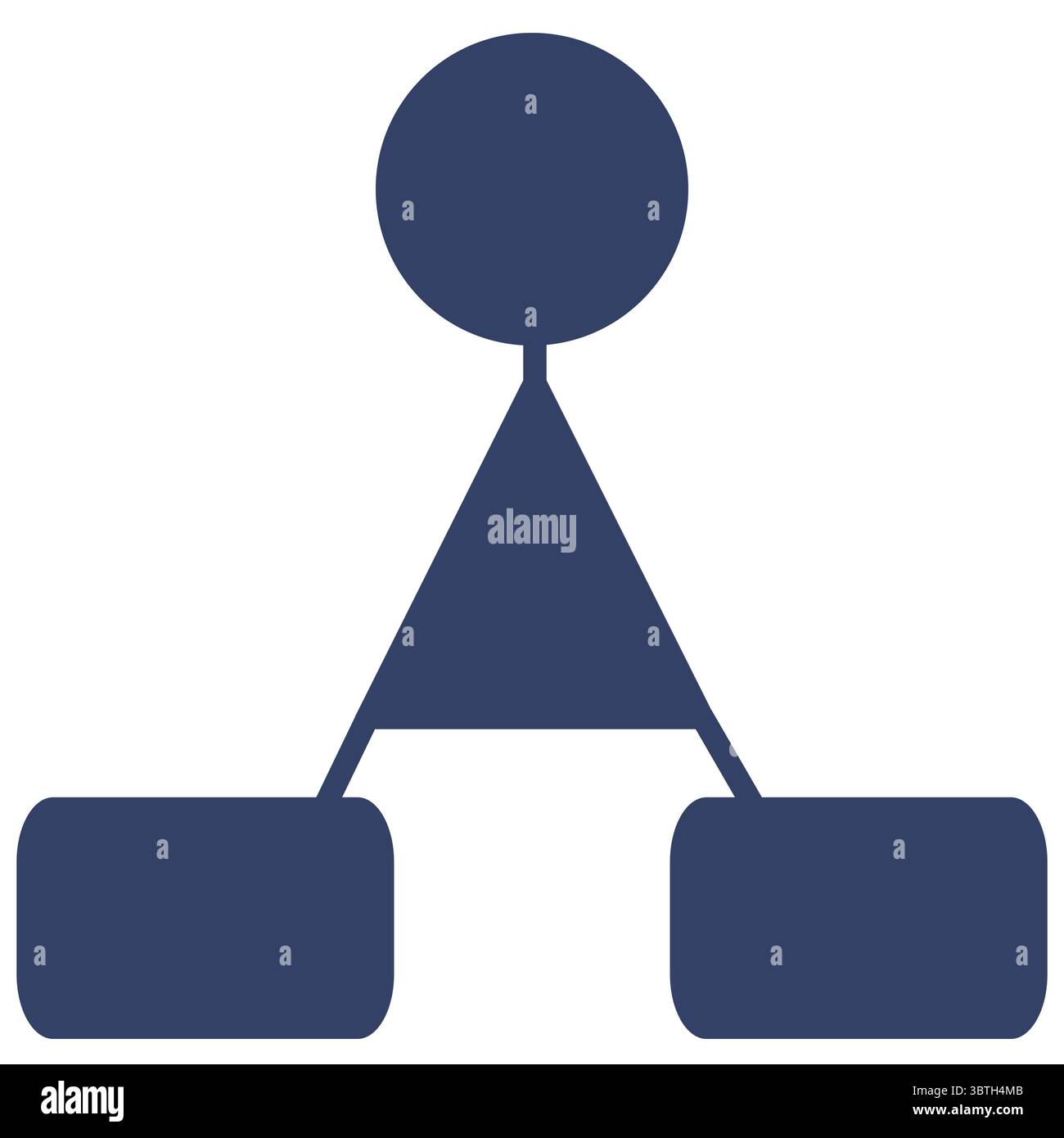 Abstract vector illustration of a hierarchical structure represented by ...
