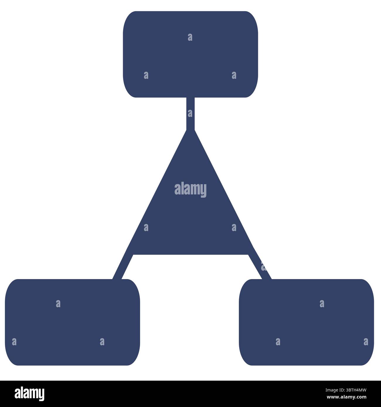 Abstract vector illustration of a hierarchical structure represented by ...