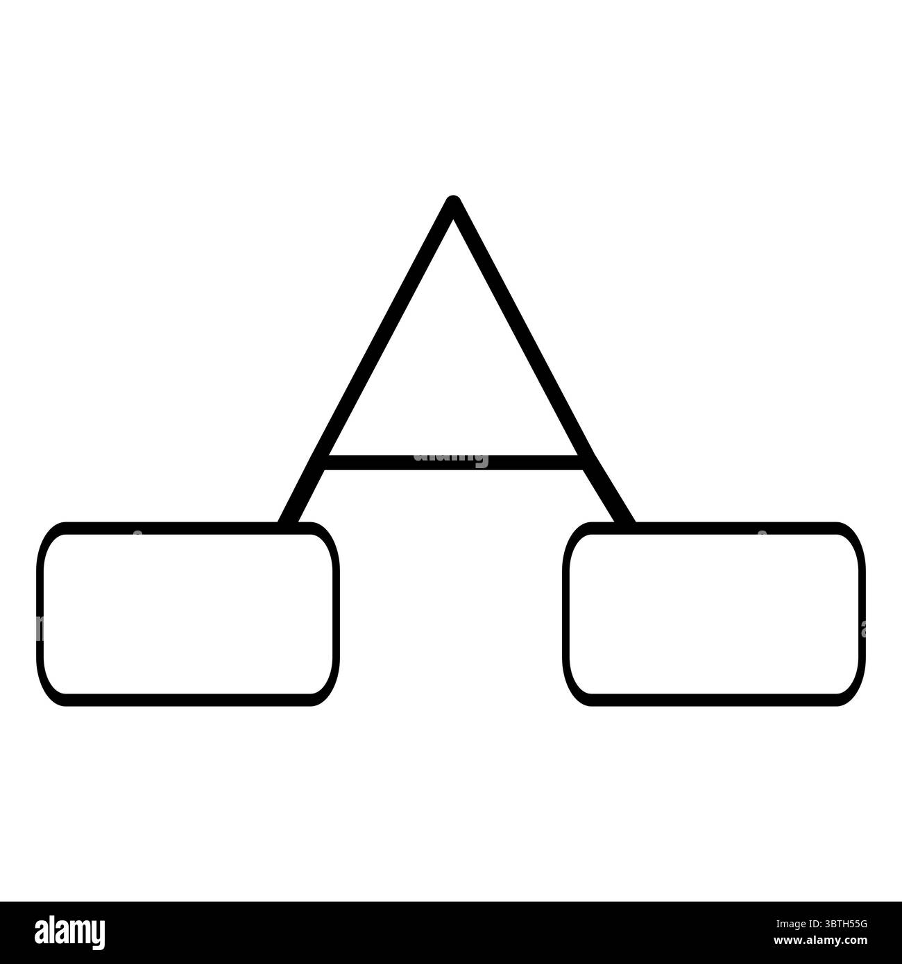 Abstract vector illustration of a minimalistic flowchart with a ...