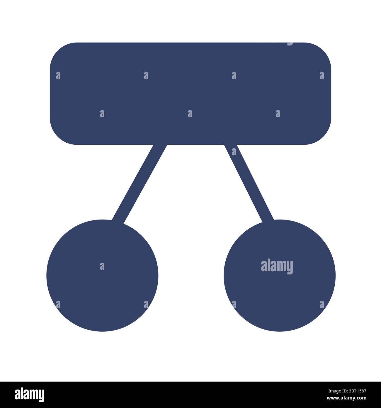 A simple vector illustration of a flowchart element featuring a ...
