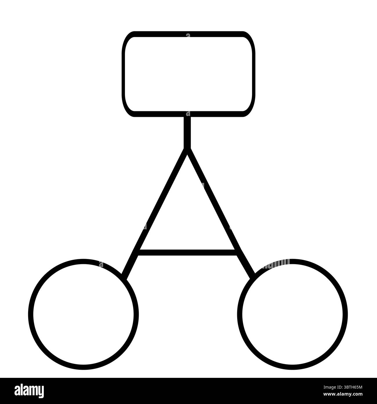 Abstract vector illustration of a minimalistic geometric structure with ...