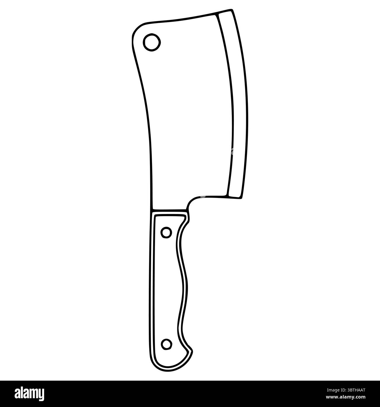 A detailed vector illustration of a cleaver, showcasing its robust ...