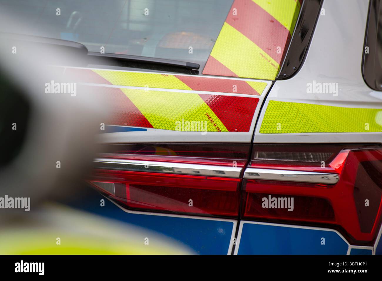 Close-up of a police car as a symbolic image for a police operation ...