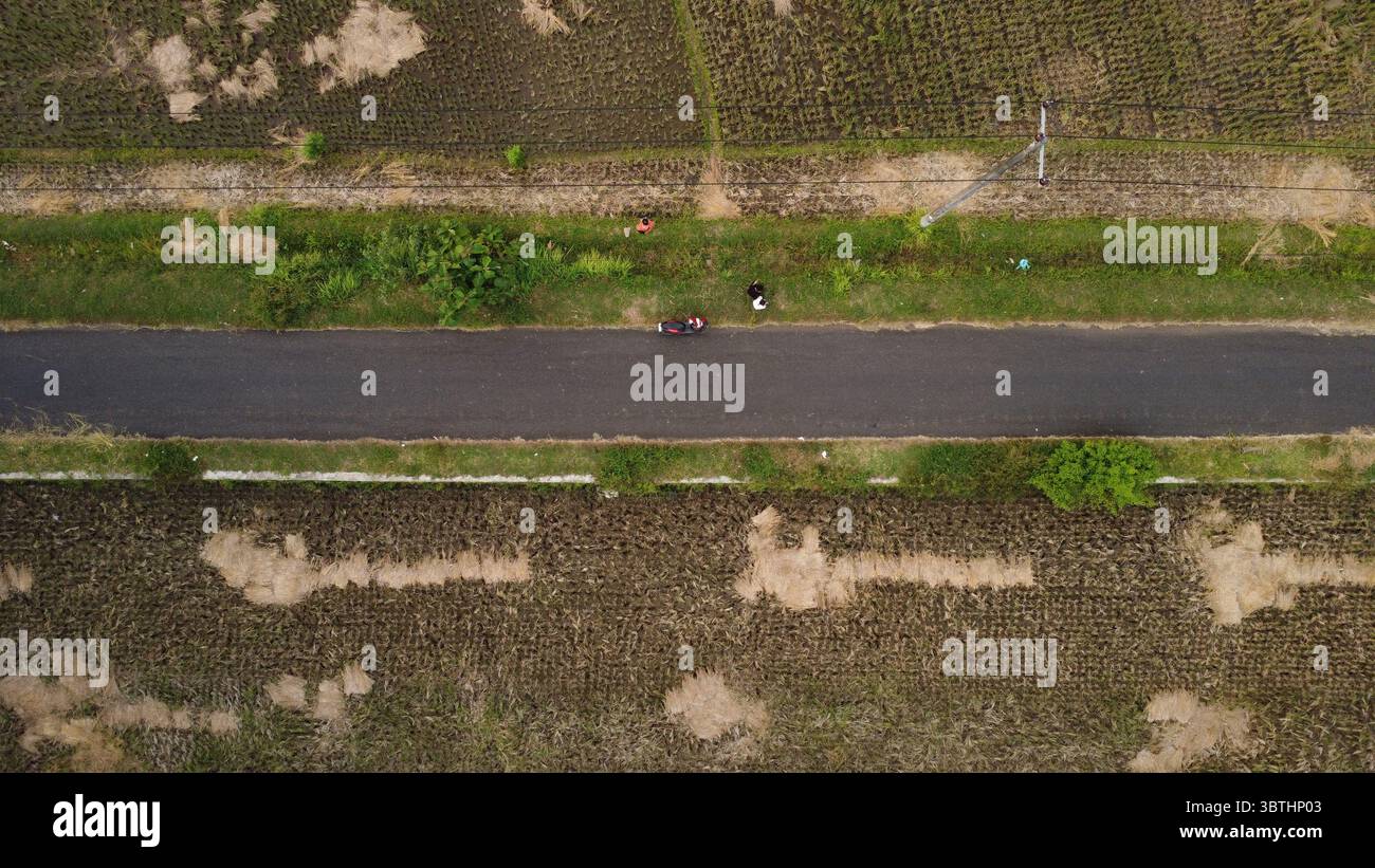 Aerial perspective showcases winding road hi-res stock photography and ...