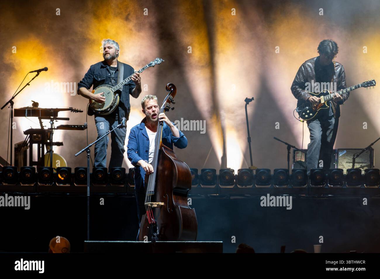 Ted Dwane of the English indie-folk band Mumford & Sons play the double ...