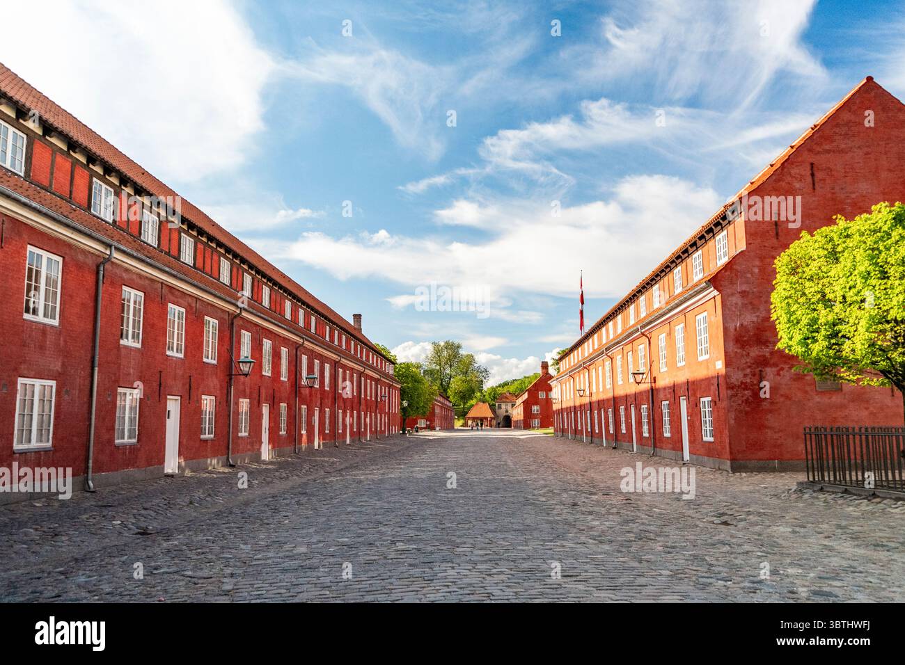 Grand Red Barracks Leading Through Copenhagen's Historic Kastellet ...
