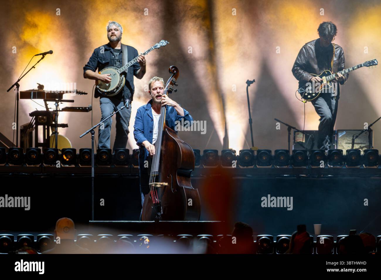 Ted Dwane of the English indie-folk band Mumford & Sons play the double ...