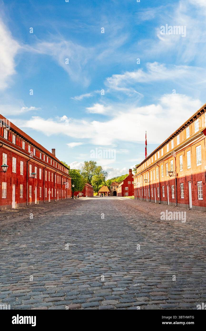Historic red brick barracks at Kastellet fortress in Copenhagen Stock ...