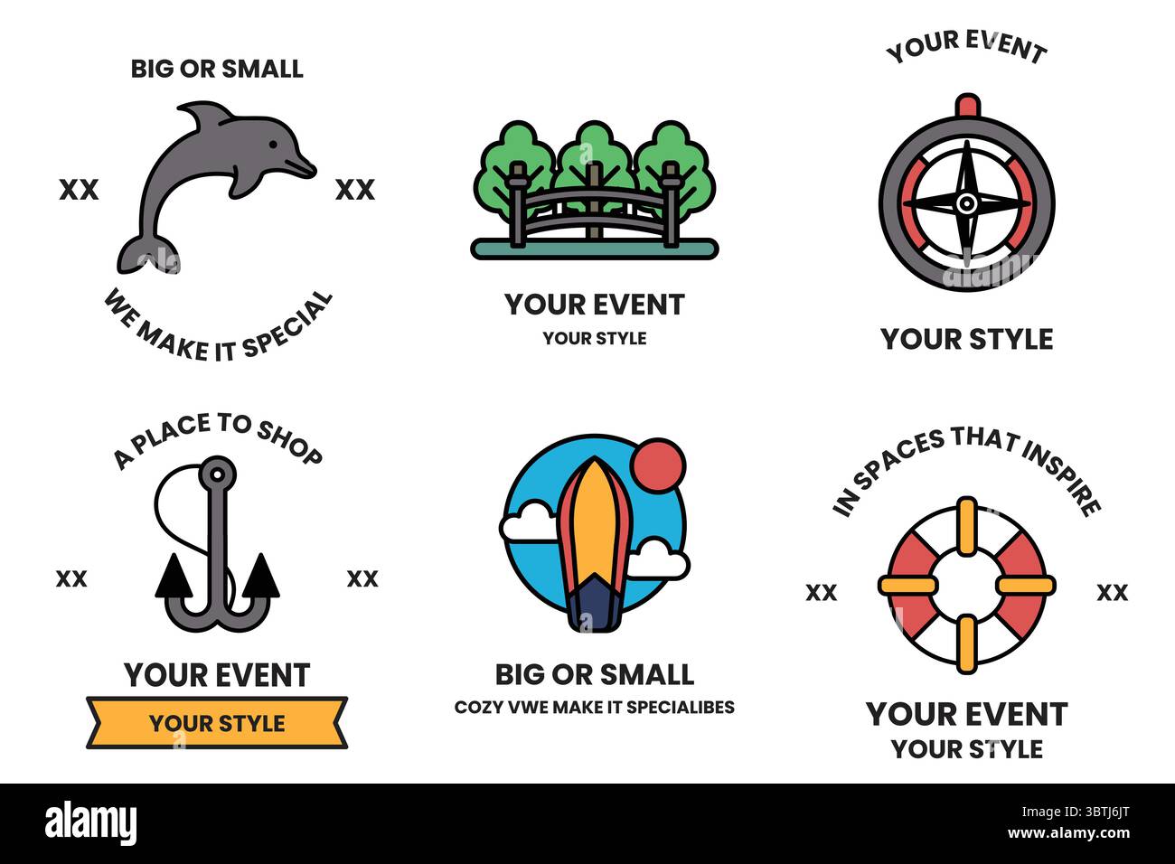 A Set of illustrations in the concept of outdoor activities in line ...