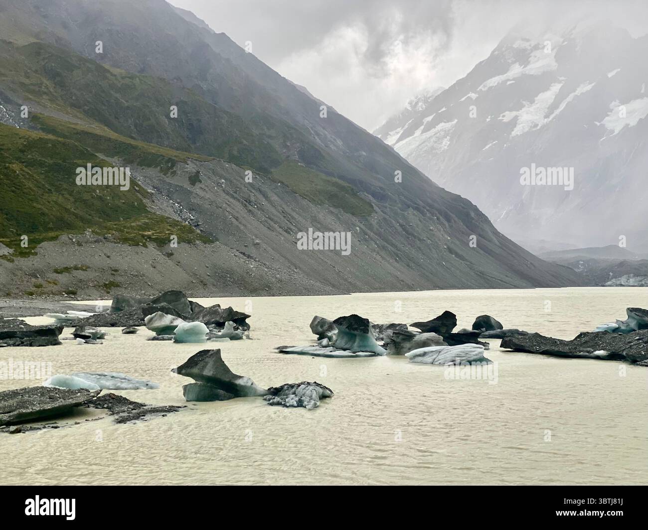 Milky glacial lake icebergs hi-res stock photography and images - Alamy