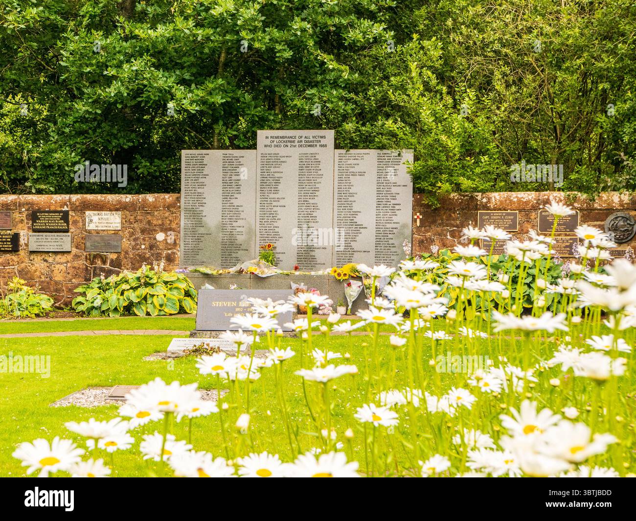 The commemorative garden for the Lockerbie bombing victims Stock Photo ...