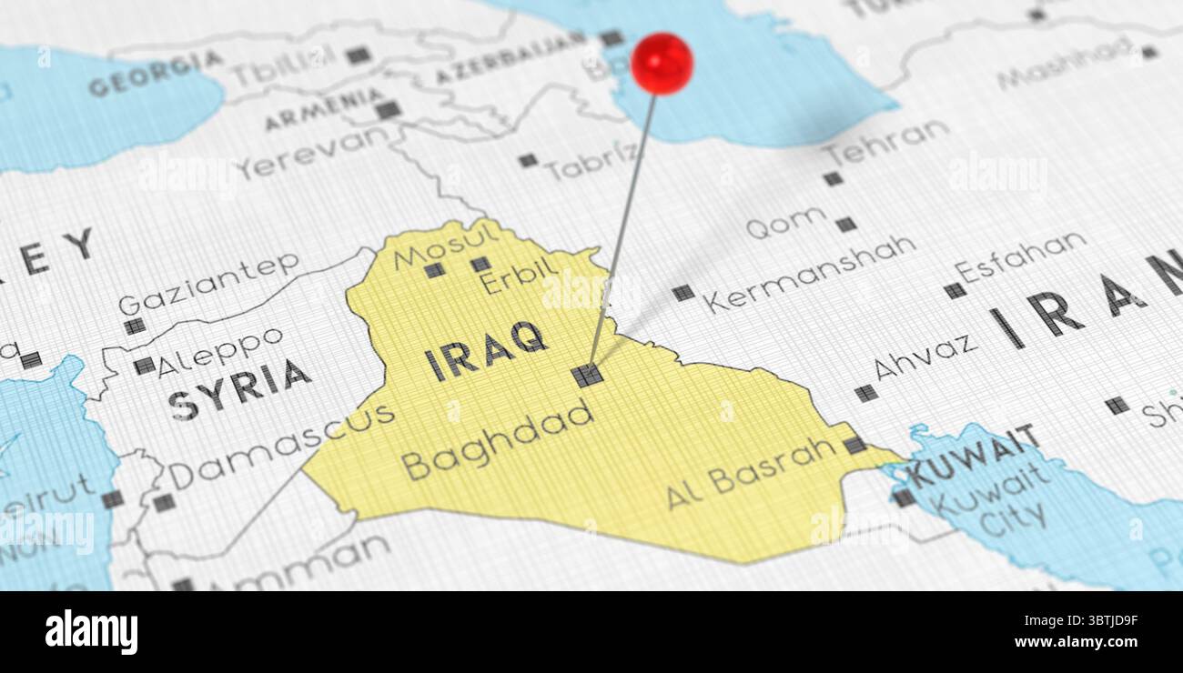 Iraq political map capital hi-res stock photography and images - Alamy