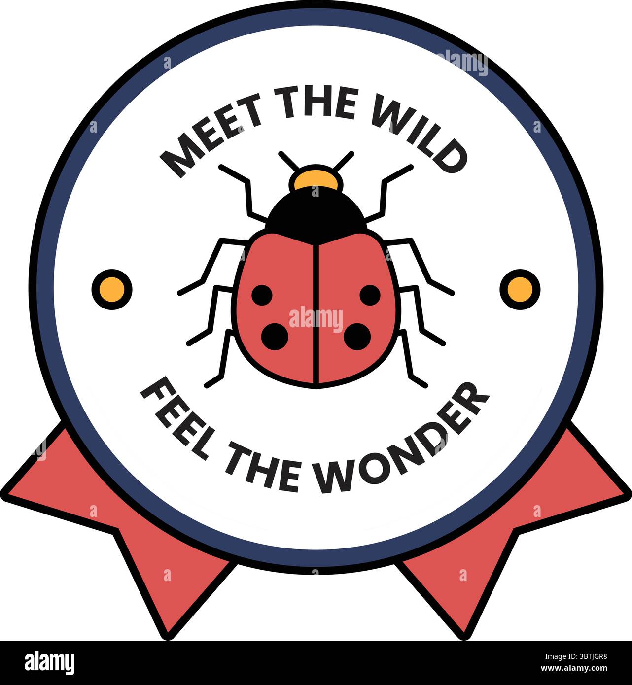 A red ladybug sits on a white background with the words "Meet the Wild ...