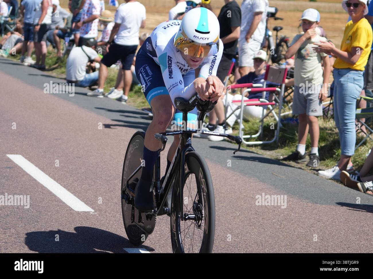 WRIGHT Fred during the Tour de France 2025, UCI WorldTour cycling event, Stage 5, Individual ...
