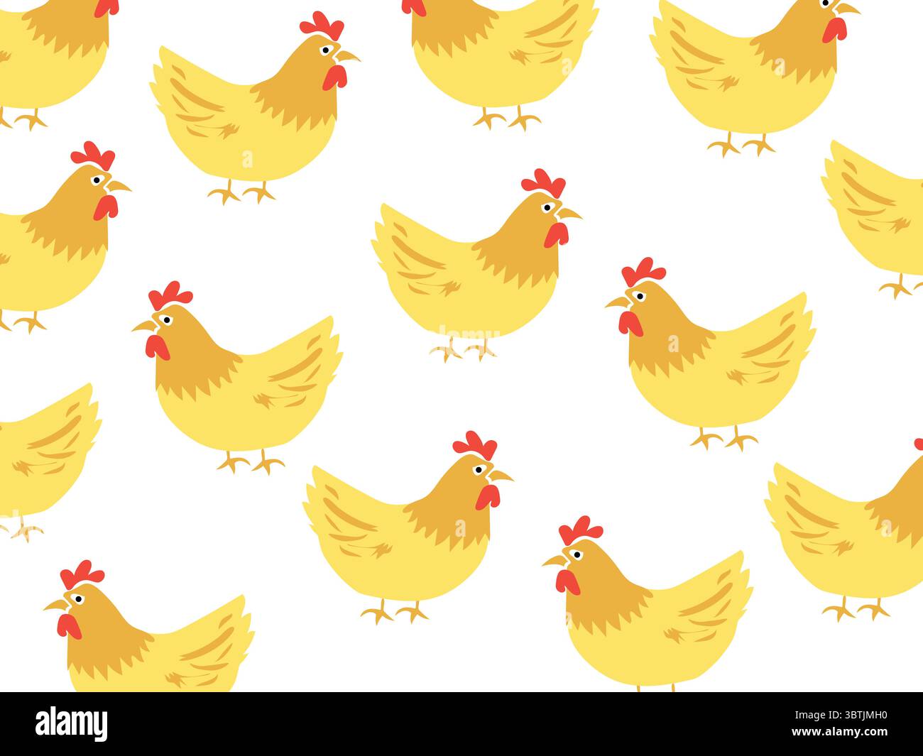 Cute seamless chicken pattern with farm-inspired design. Ideal for ...