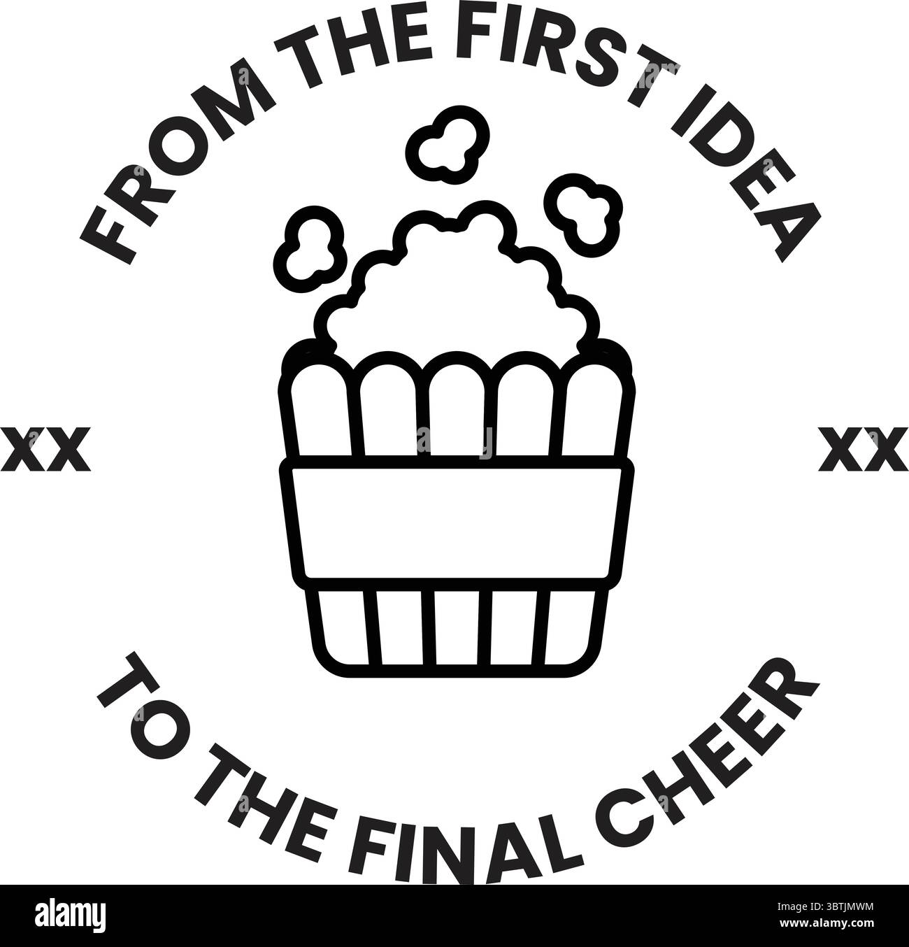 From the first idea to the final cheer. A black and white image of a ...